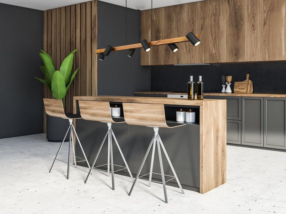 Led Pendelleuchte Holz Balken Holzlampe Mehrflammig Esstisch Lampe Hängend über Kücheninsel 6